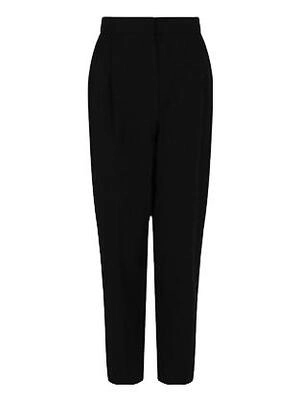Alexander McQueen Pleated Tapered Trousers - Black