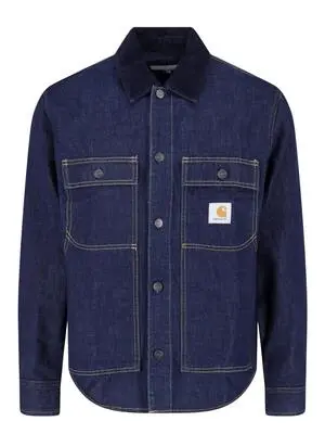 Carhartt Work In Progress Jacket "oakland Shirt" Blue
