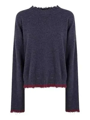 UMA WANG UMA WANG Distressed-Effect Cashmere Sweater