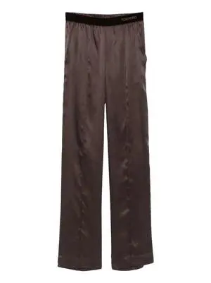 TOM FORD Logo-stripe Trousers Brown