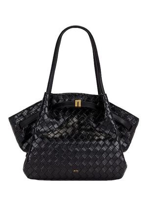 Jw Pei Hana Medium Weave Texture Tote Bag - Black