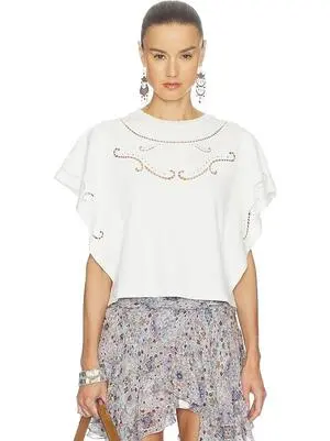 Isabel Marant Étoile Eoline Top In White - Ecru