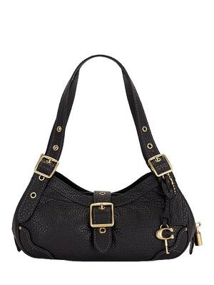 COACH Textured Pebble Leather Drifter Shoulder Bag - Black