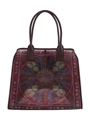 GANNI Mesh Shopper Resort In Brown - Chicory Coffee