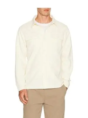 Vuori Vuori Waffle Shirt Jacket In Cream. Natural