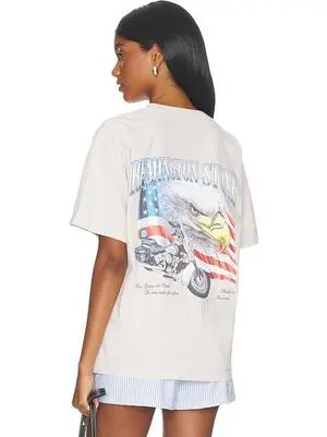 REMINGTON STONE Cash Or Gass Tee In Cream - Bone