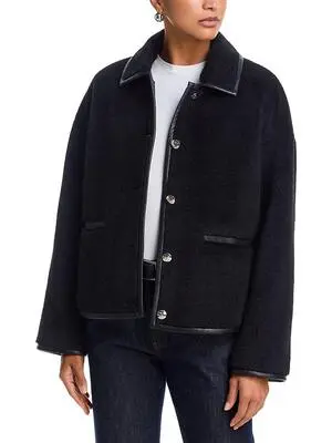 ANINE BING Camden Button Front Jacket - Black