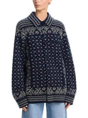 Guest In Residence Cashmere Wild Rag Work Shirt - Midnight