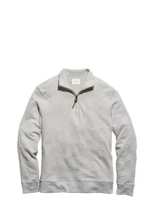 Billy Reid French Terry Half Zip - Silver