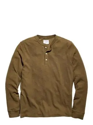 Billy Reid Slub Tuck Henley - Green