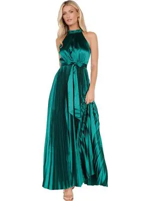 AAKAA Capulet Pleated Maxi Dress