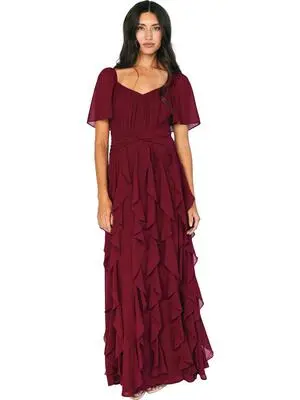 COCOLOVE Mercer Maxi Dress - Cranberry