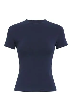 SKIMS Cotton Jersey Short-sleeve T-shirt - Navy