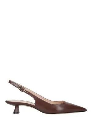 STUART WEITZMAN Leather Sculpt Slingback Pumps - Brown
