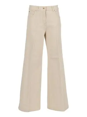 Aspesi Logo Patch Wide Leg Jeans - Nude