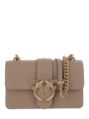 Pinko Love Birds Chain-linked Shoulder Bag - Brown