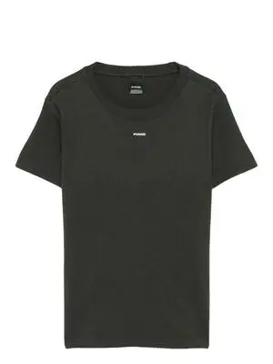 Pinko Short-sleeve Cotton Top - Black