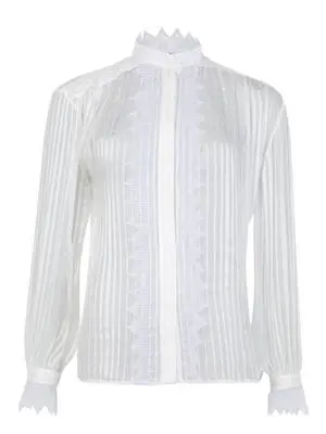 CHLOÉ Chloe Long Sleeve Shirt With Lace Detailing