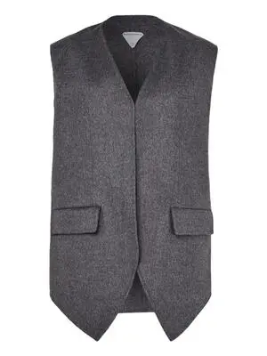Bottega Veneta V-neck Sleeveless Vest - Black