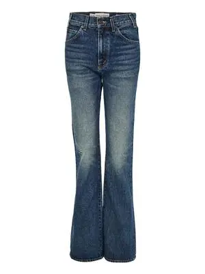 NILI LOTAN Belt Loop Denim Trousers - Blue