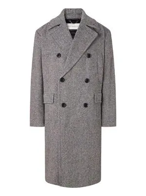 Dries Van Noten Wool-tweed Double-breasted Coat - Gray