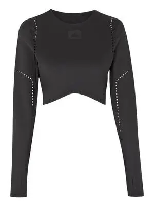 ADIDAS ORIGINALS Boa Cropped Long Sleeve T-shirt - Black