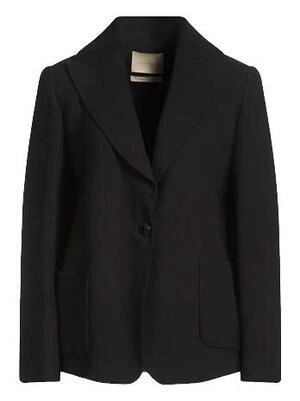 Momoni Single-breasted Blazer In Viscose And Polyamide - Black
