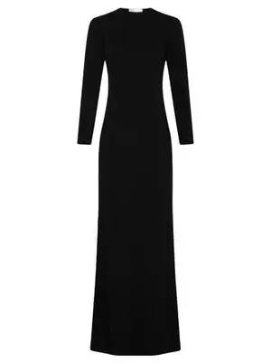 THE ROW Long Long-sleeved Dress - Black