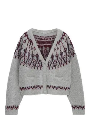Loewe Cardigan In Wool Blend - Gray