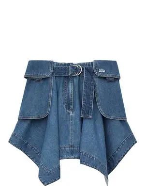 Loewe Denim Cargo Mini Skirt - Blue