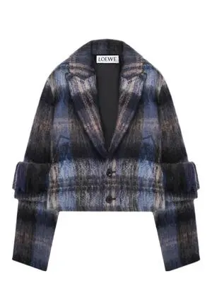 Loewe Jacket In Mohair And Wool Blend - Black