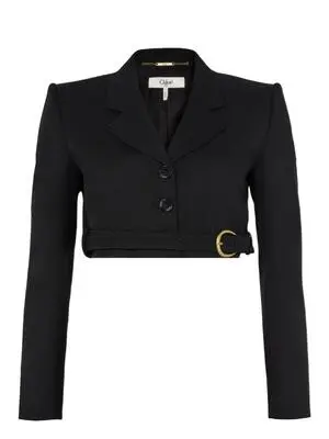 Chloé Cropped Blazer - Black