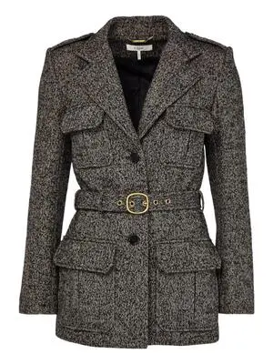 Chloé Belted Jacket With Four Pockets - Black