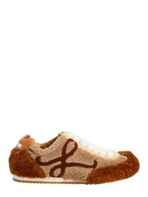Loewe Ballet Runner 2.0 In Shearling Sneakers - Brown