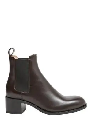 THE ROW Nobilis Chelsea Boots In Leather - Black