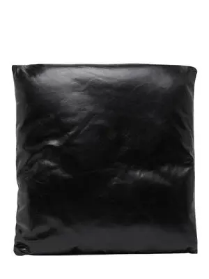 Bottega Veneta Logo Square Clutch - Black