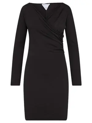 Bottega Veneta Short Dress With Long Sleeves - Black