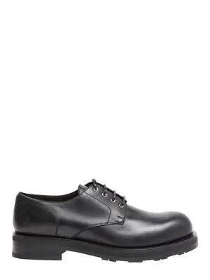 THE ROW Lug Sole Leather Derbies - Black