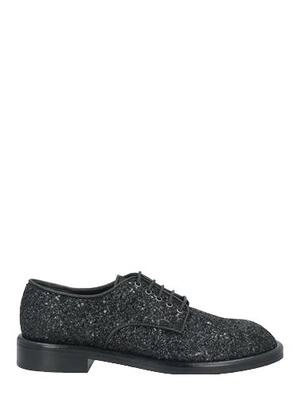 AGL AGL Black Glittered Leather Lace-Up Derby Shoes