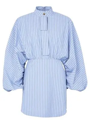 ZIMMERMANN Striped Mini Dress With Puffed Sleeves