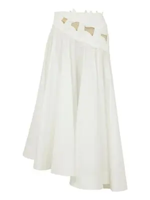 Zimmermann Appliqué Maxi Skirt - White