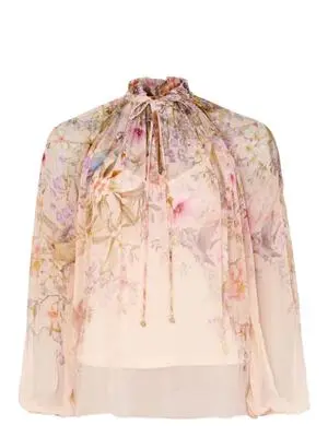 Zimmermann Rebellion Billowing Blouse - Nude