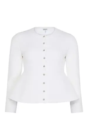 Loewe Cotton And Silk Cardigan - White