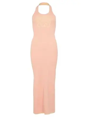 Loewe Sleeveless Letter Print Vest Dress - Nude