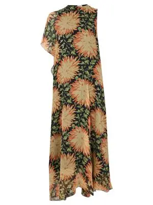 Loewe Floral Print Flowing Dress - Green