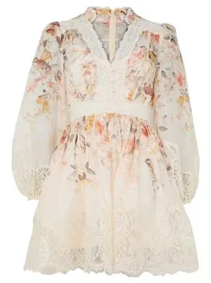 Zimmermann Luna Lace Dress Nude