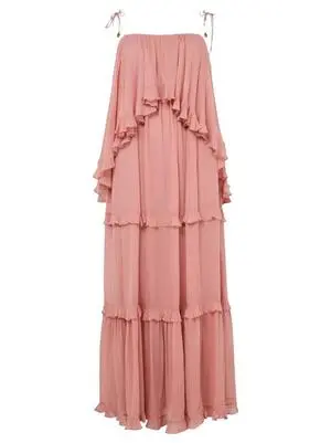 Zimmermann Luna Ruffled Dress - Pink