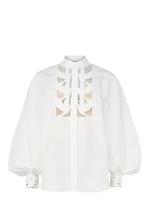 Zimmermann Long-sleeved Embroidered Cover-up - White
