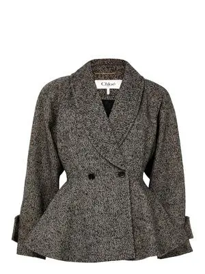 Chloé Short Double-breasted Coat - Black