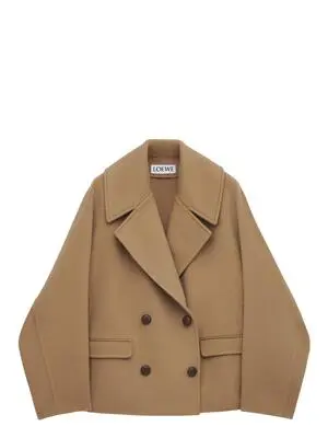 Loewe Wool Short Coat - Brown
